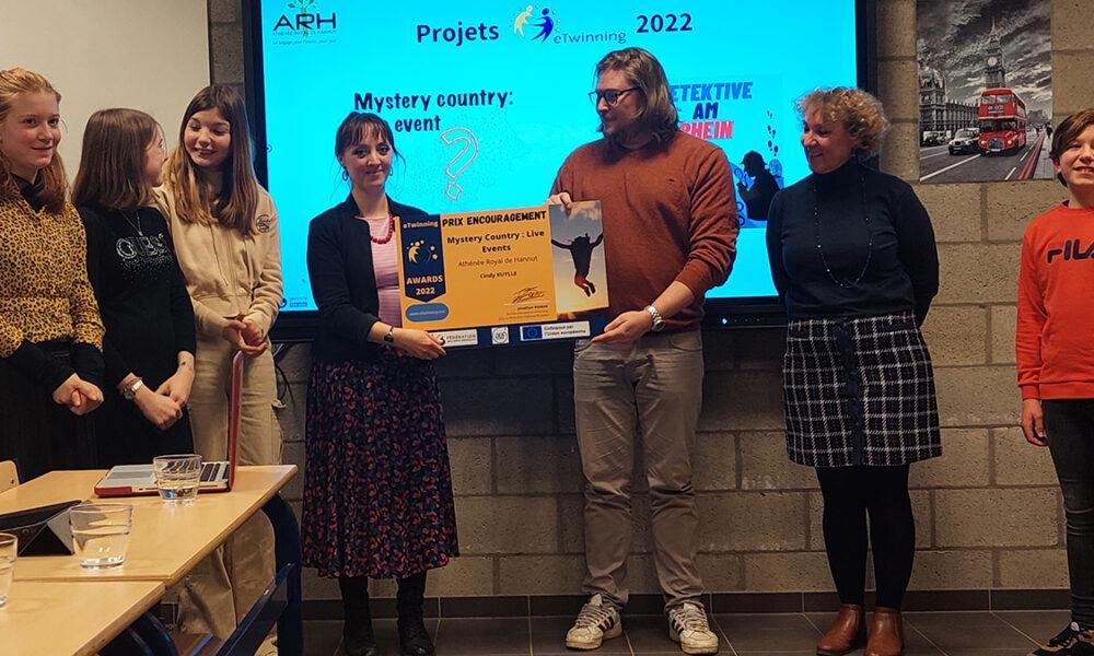 Projet eTwinning: l'athénée de Hannut reçoit un prix magnifique