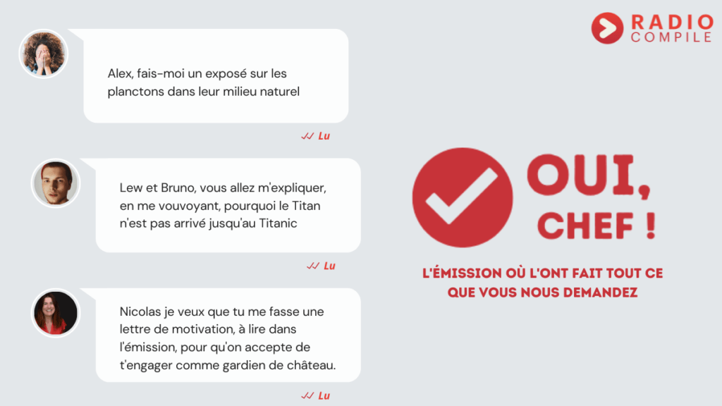 "Oui, chef", l'émission où l'on fait tout ce que vous nous demandez